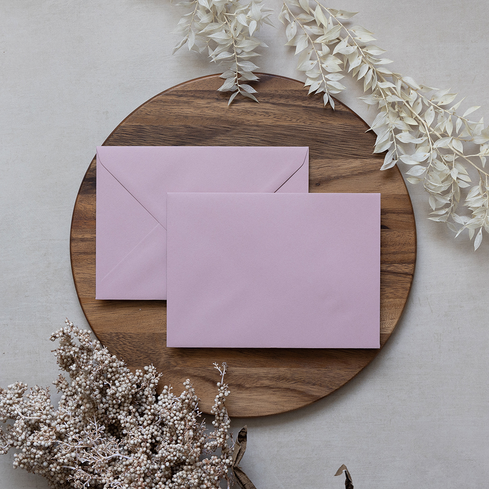 Dusky Pink Envelopes | C7, C6, 5x7", C5, Square | DIY